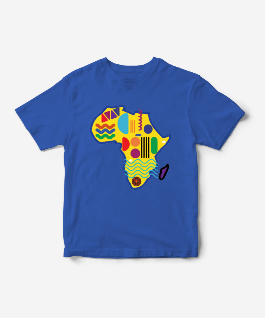 Uncle Chief's African Continent (Blue) T-Shirt - Uncle Chiefs